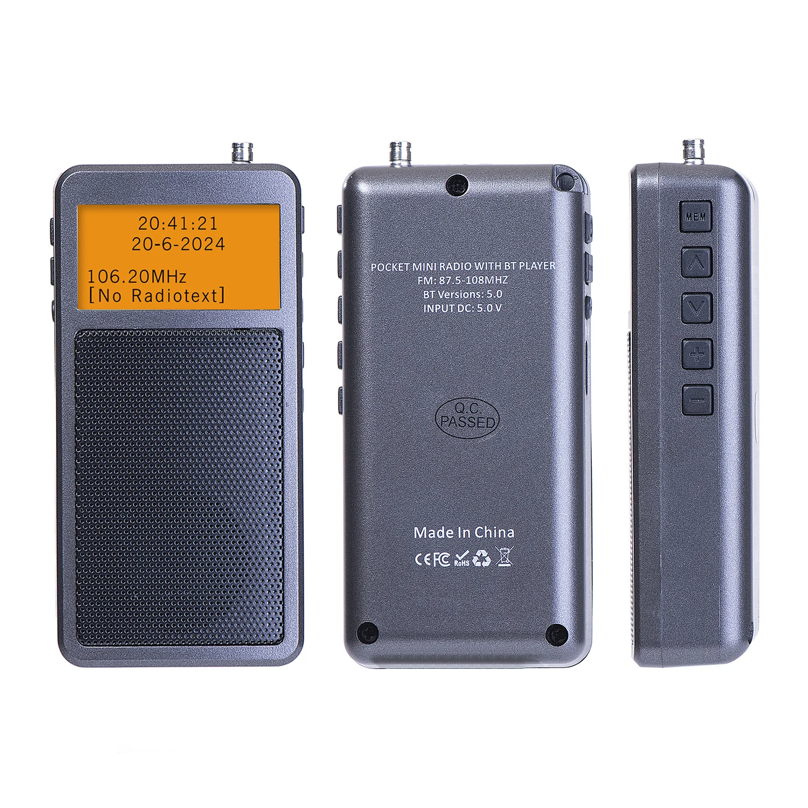 HanRongDa-HRD-205-Portable-FM-Radio-Multifunctional-Bluetooth-Radio ...