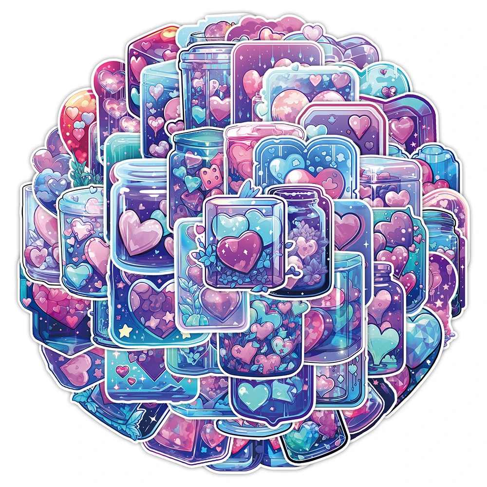 10-30-50pcs-Cute-Cartoon-Love-bottle-Stickers-Ins-Popular-Aesthetic ...