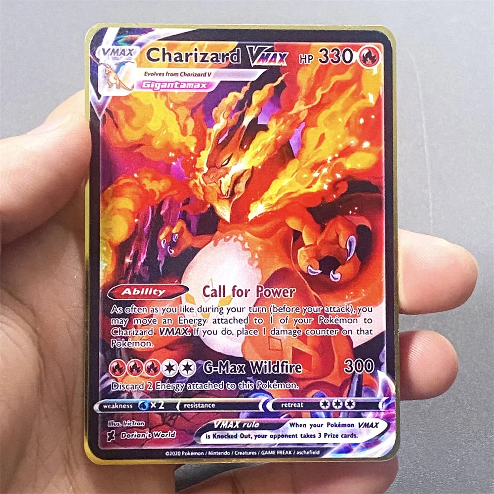 New 2024 Metal Card English Anime Charizard Arceus Mewtwo Blastoise ...