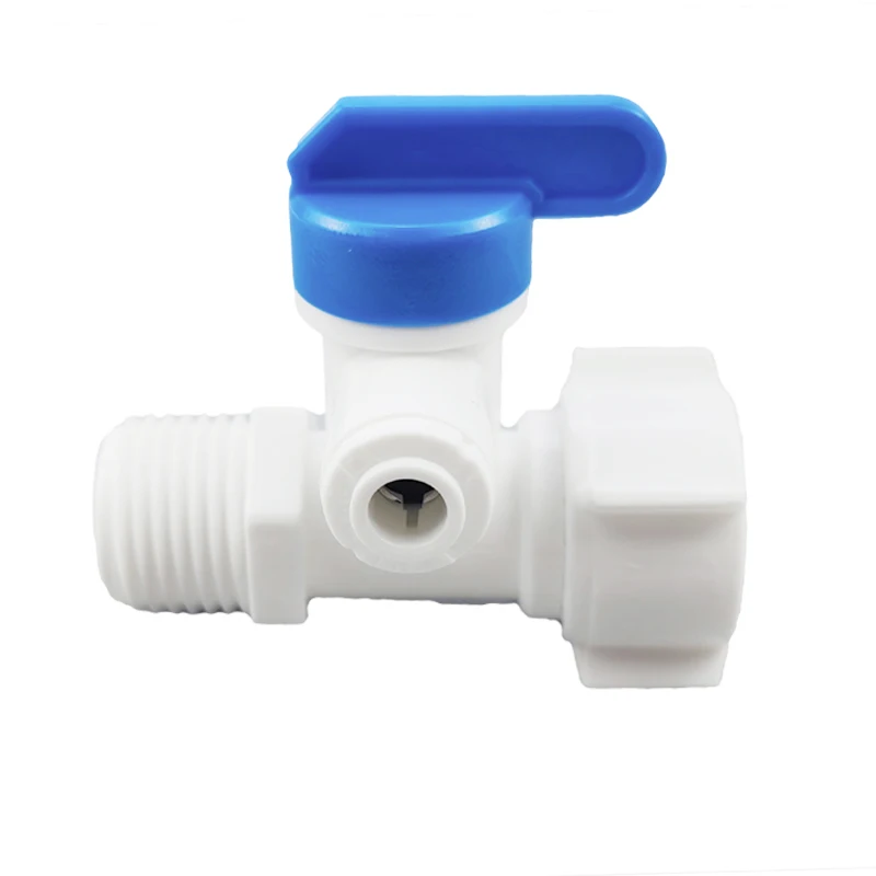 Reverse Osmosis Ro Tee Plastic Ball Valve 1/4" Hose Quick Coupling 1/2 ...