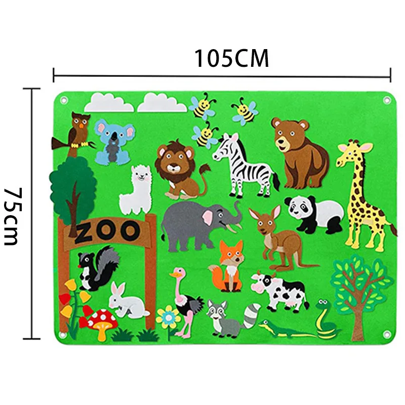 Diy Felt Board Farm And Jungle Animals Felt Board Language & Literacy