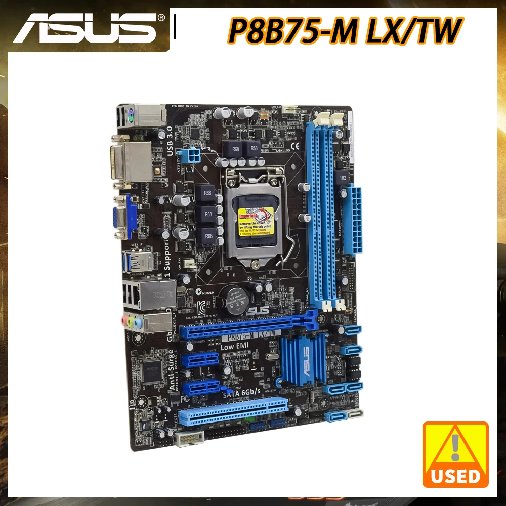 ASUS P8B75-M LX/TW 마더 보드 1155 DDR3 마더 보드 LGA 1155 Intel B75 16GB 지원 코어 ...