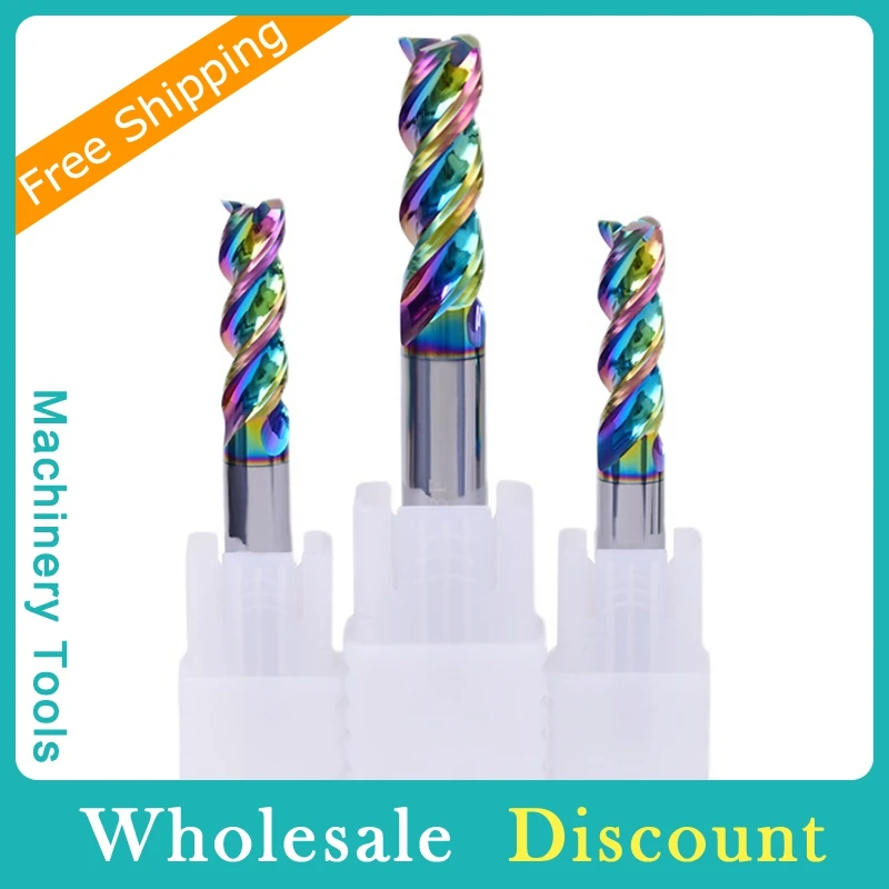 3 Flute Milling Cutter 3mm 6mm 8mm 12mm Shank Tungsten Carbide Endmill ...