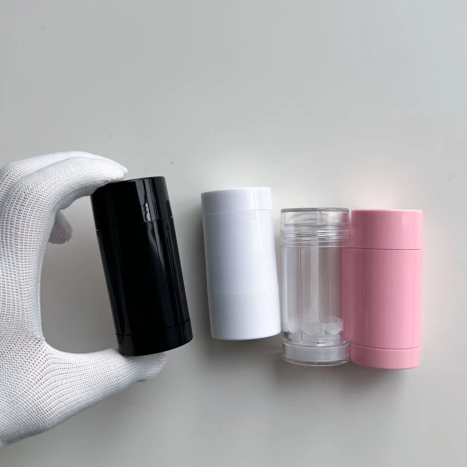10/30/50pcs 30g Empty Black Deodorant Bottle Twist Up Stick Tube Round ...