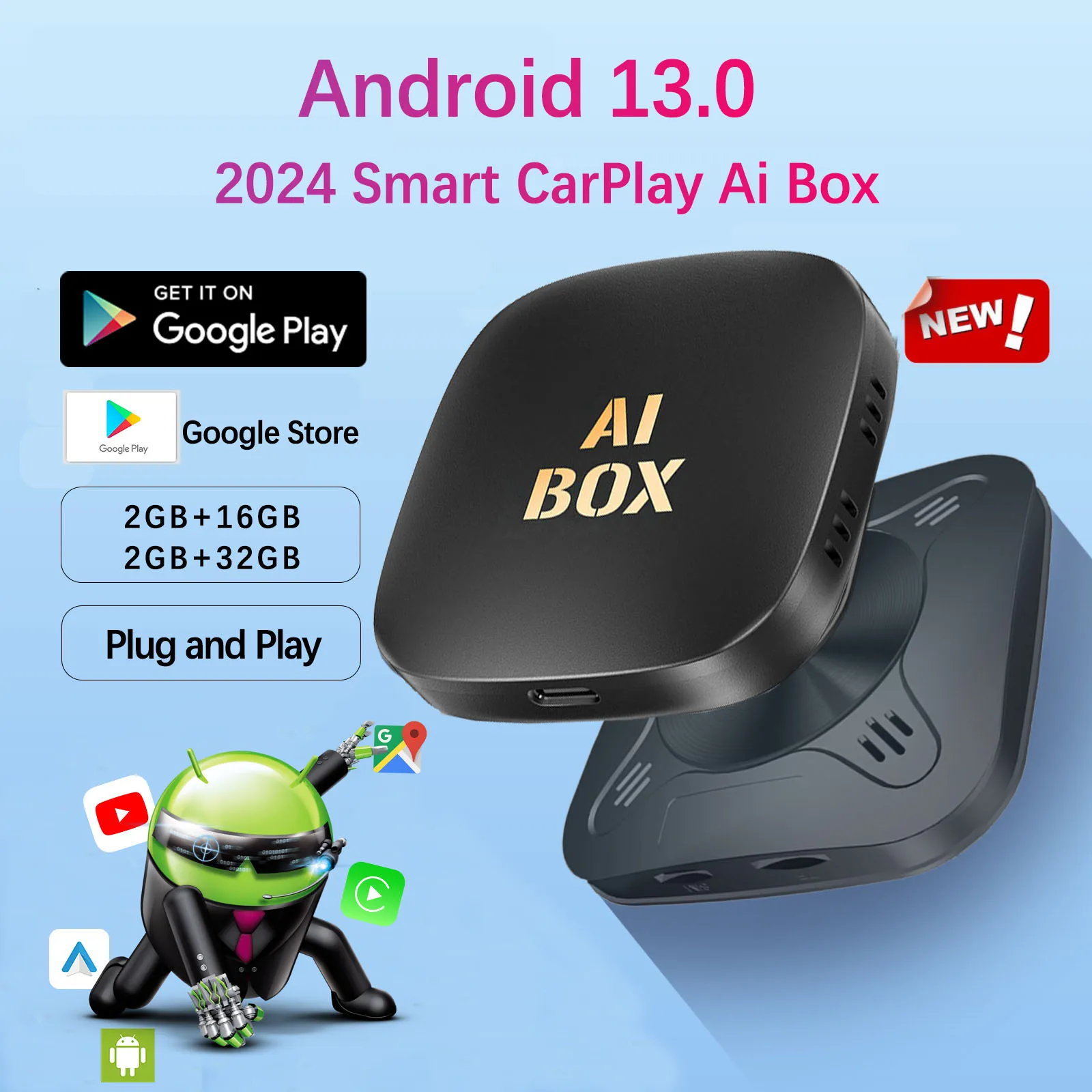 Android-13-Smart-Box-Android-Auto-Wireless-Carplay-Adapter-Bulit-in-Play-Store-For-Youtube ...