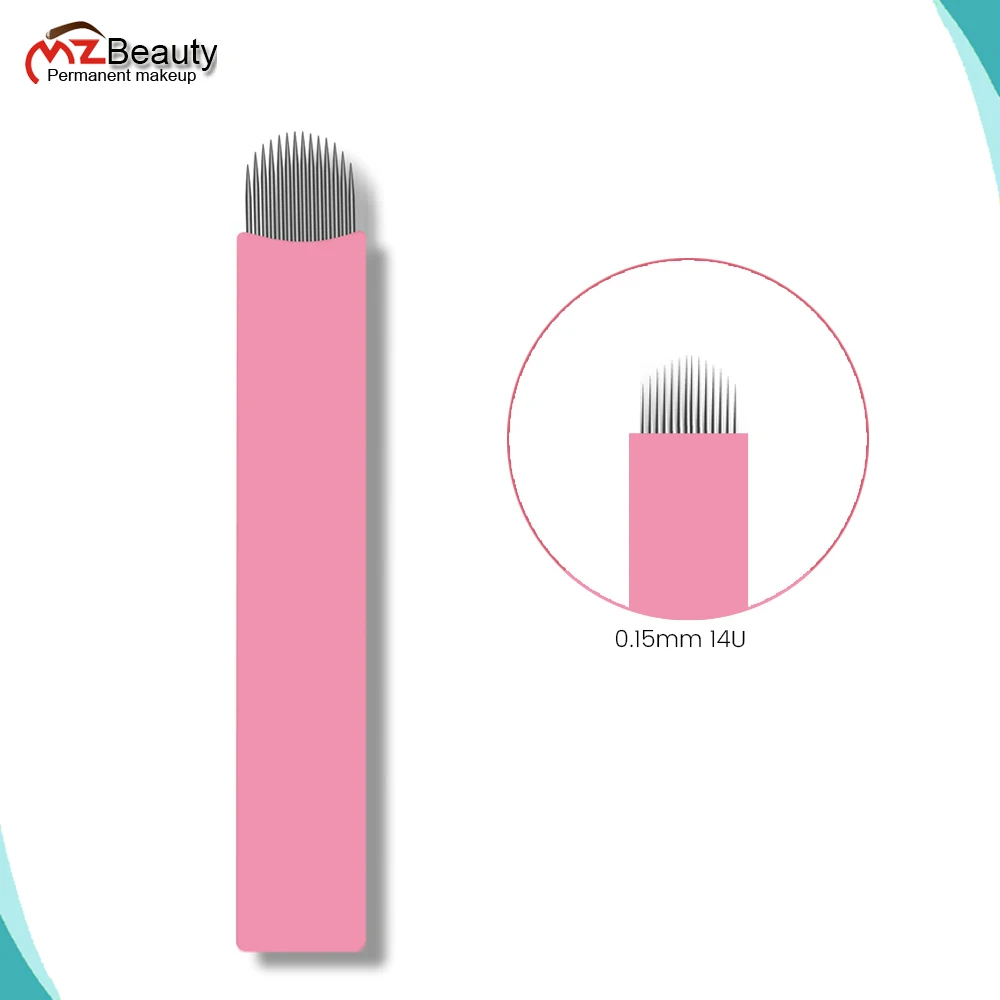 Nano 0.15mm 14 U Shape Microblading Needles Permanent Makeup Tattoo ...