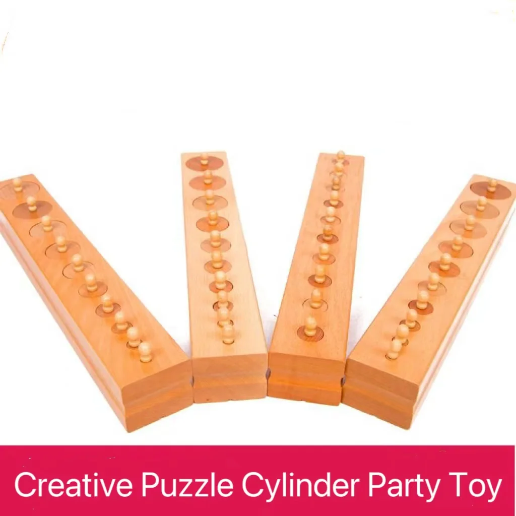 Creative-Puzzle-Game-Cylinder-Natural-Wood-Socket-Base-Ornament-Funny ...