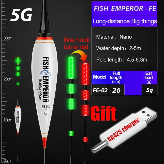Fishing Smart Electronic Float Gravity Sensor Led 2g 5g 7g 10g Great ...