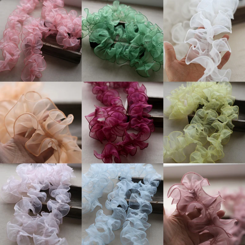 18-Colors-Organza-Ruffle-Sheer-Lace-Fabric-DIY-Clothing-Skirts-Doll ...