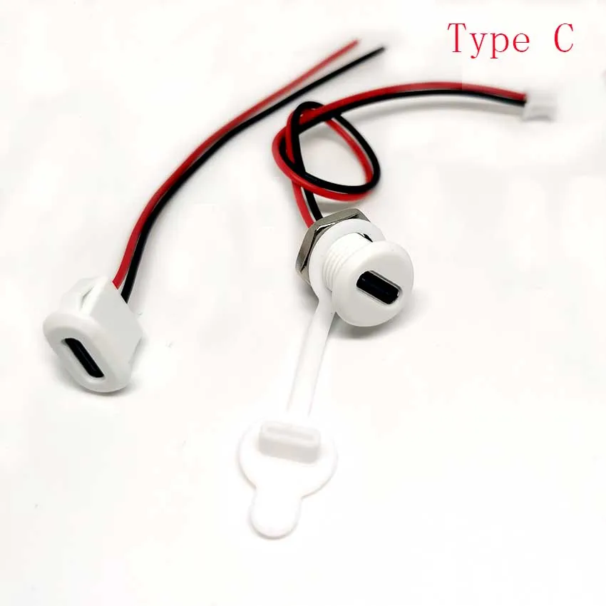 1-10Pcs USB Type C Connector Jack Female Type-C With card buckle 3A ...