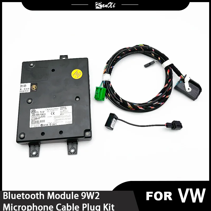 Car accessories Bluetooth Module 9W2 Microphone Cable Plug Kit For VW ...