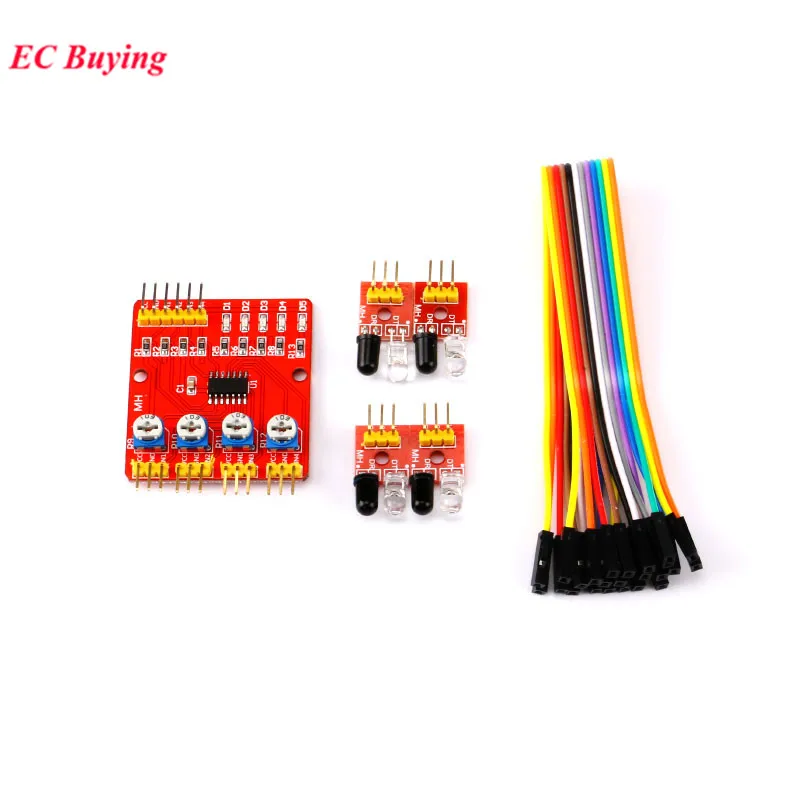 Sensor-de-reflectancia-infrarroja-IR-de-4-canales-m-dulo-de-evitaci-n ...