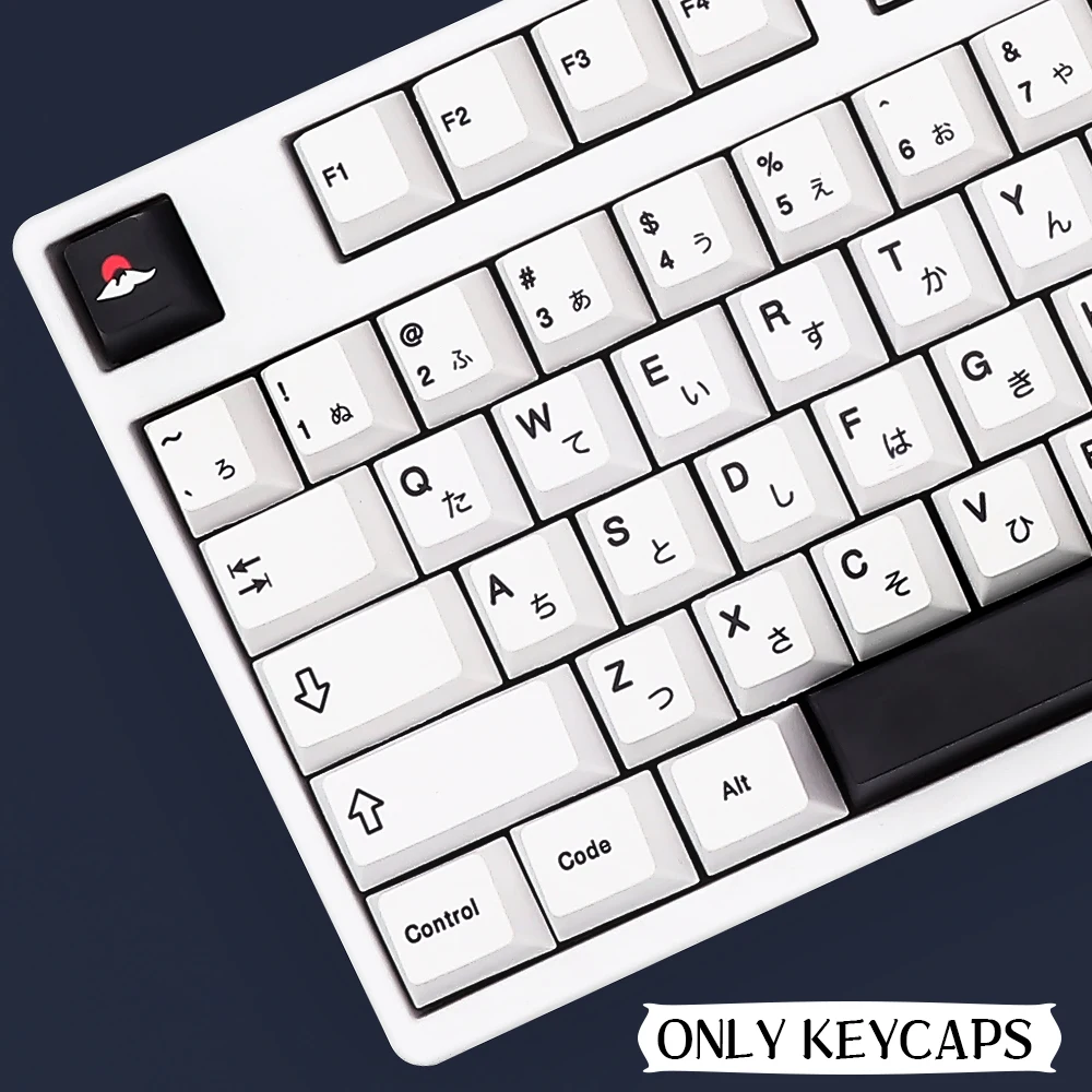 140-Keys-Minimalism-Black-White-Keycap-DYE-SUB-PBT-Cherry-Profile ...