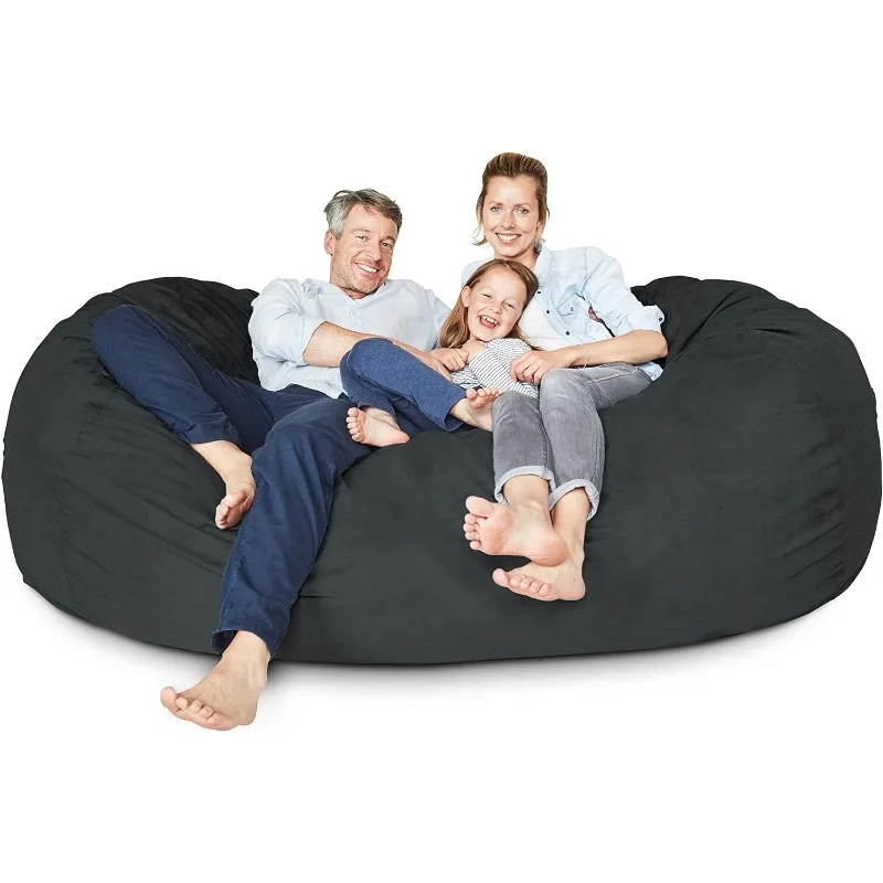 Luxurious-Giant-7ft-Bean-Bag-Chair-with-Microsuede-Cover-Ultra-Soft ...