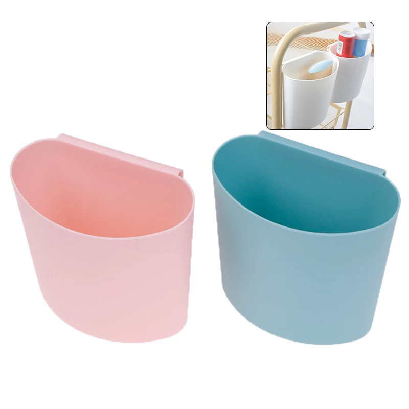 1Pcs Household Back Hanging Plastic Storage Basket Kitchen Bathroom ...