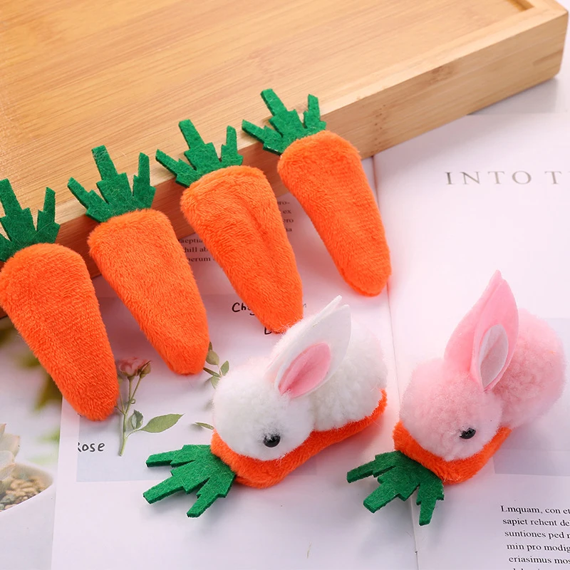 2pcs-Easter-Rabbit-Carrot-Hair-Clips-Plush-Bunny-Hairpins-Girls-Hair ...