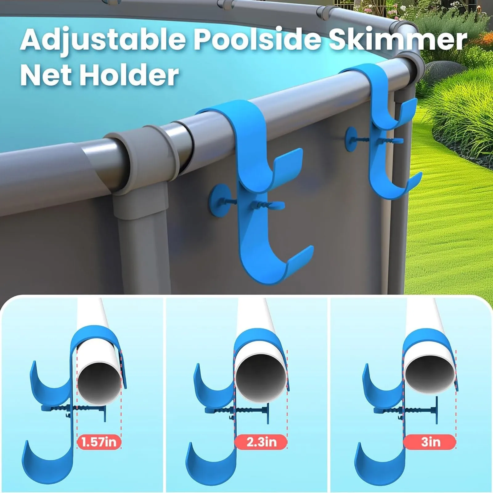 Pool-Pole-Hanger-Pool-Deck-Accessories-With-Double-Hook-Pool-Skimmer ...