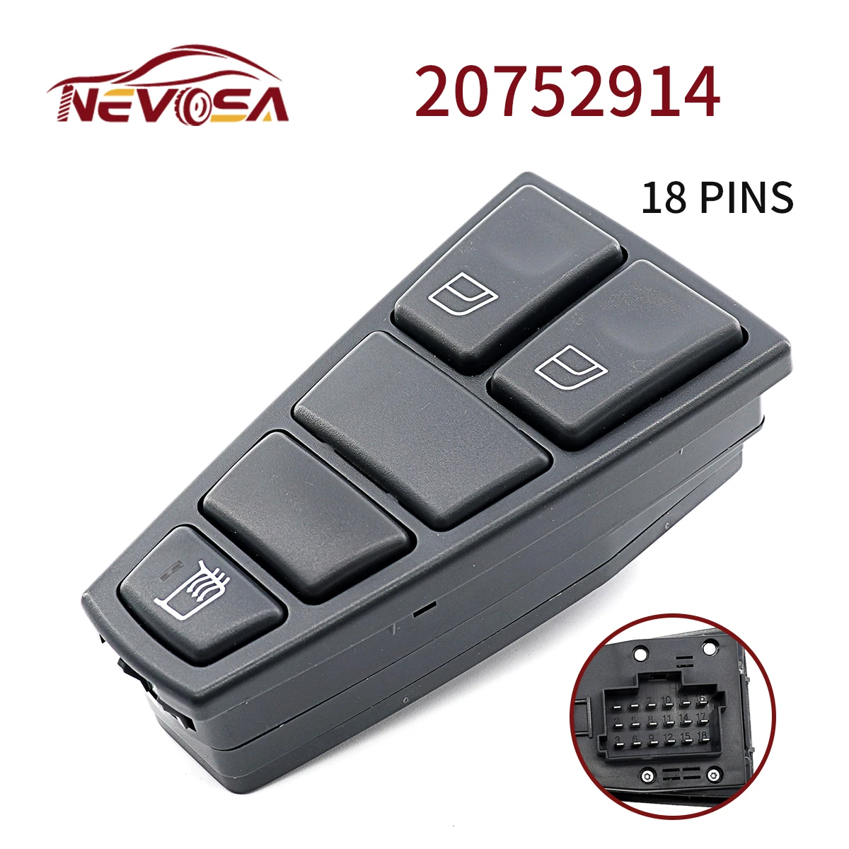 For-VOLVO-FH12-FM12-FM9-FH-FM-VNL-Truck-Electric-Window-Switch-20752918 ...