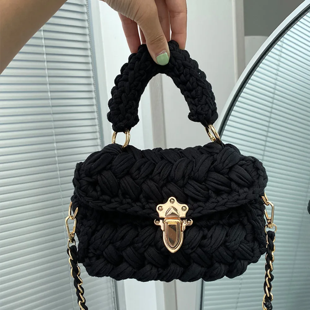 Fashion-Rope-Knitting-Women-Handbag-Designer-Chains-Woven-Shoulder ...
