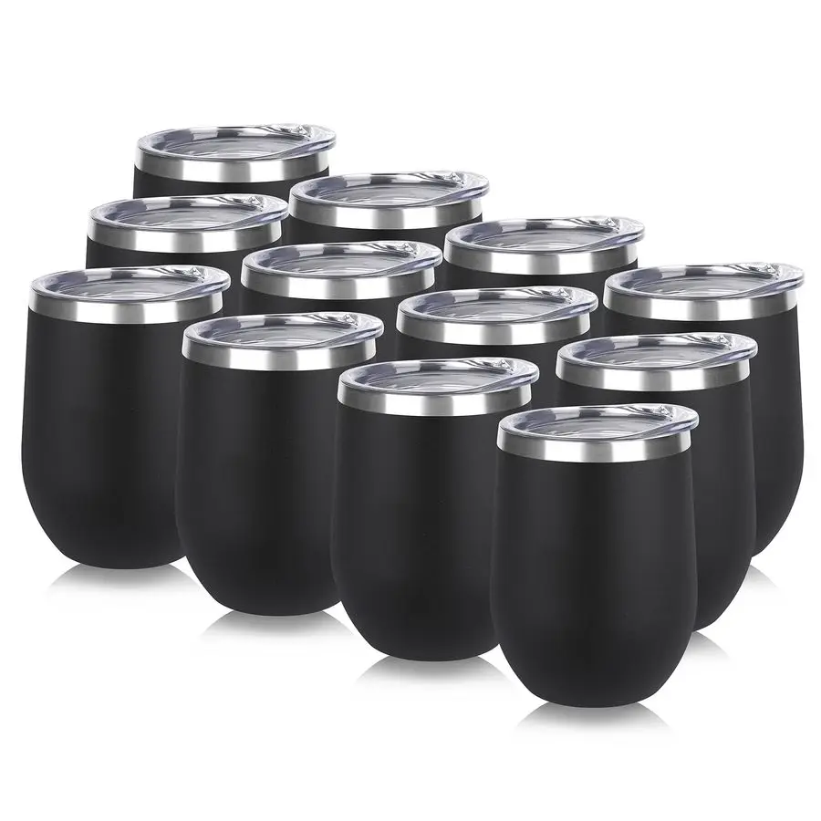 Stainless Steel Wine Tumbler Bulk with Lid, Personalized Insulated ...