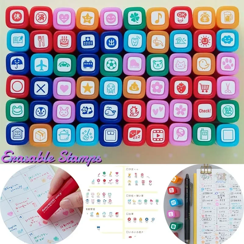 Creative-Mini-Erasable-Stamp-DIY-Handbook-Book-Decoration-Supplies-Art ...