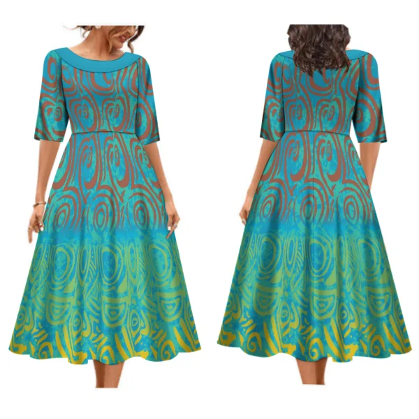 Wholesale-Price-Pacific-Island-Art-High-Quality-Sustainable-O-Neck-Long ...