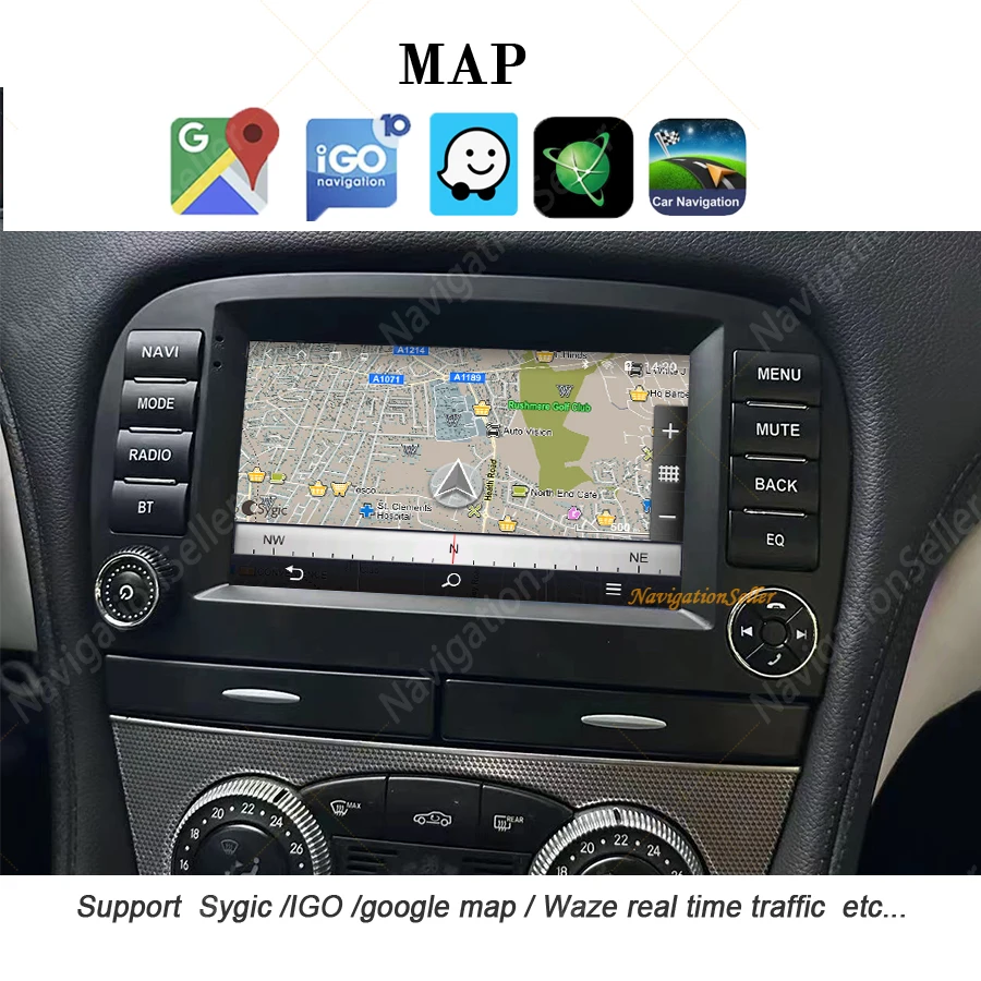 Apple-Carplay-Radio-est-reo-para-coche-para-mercedes-benz-SL-R230-SL350 ...