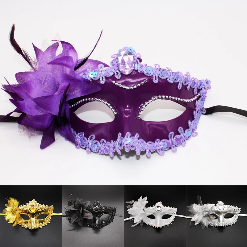 Luxury-Venetian-Masquerade-Masks-Women-Girls-Sexy-Lily-Flower-Eye-Mask ...