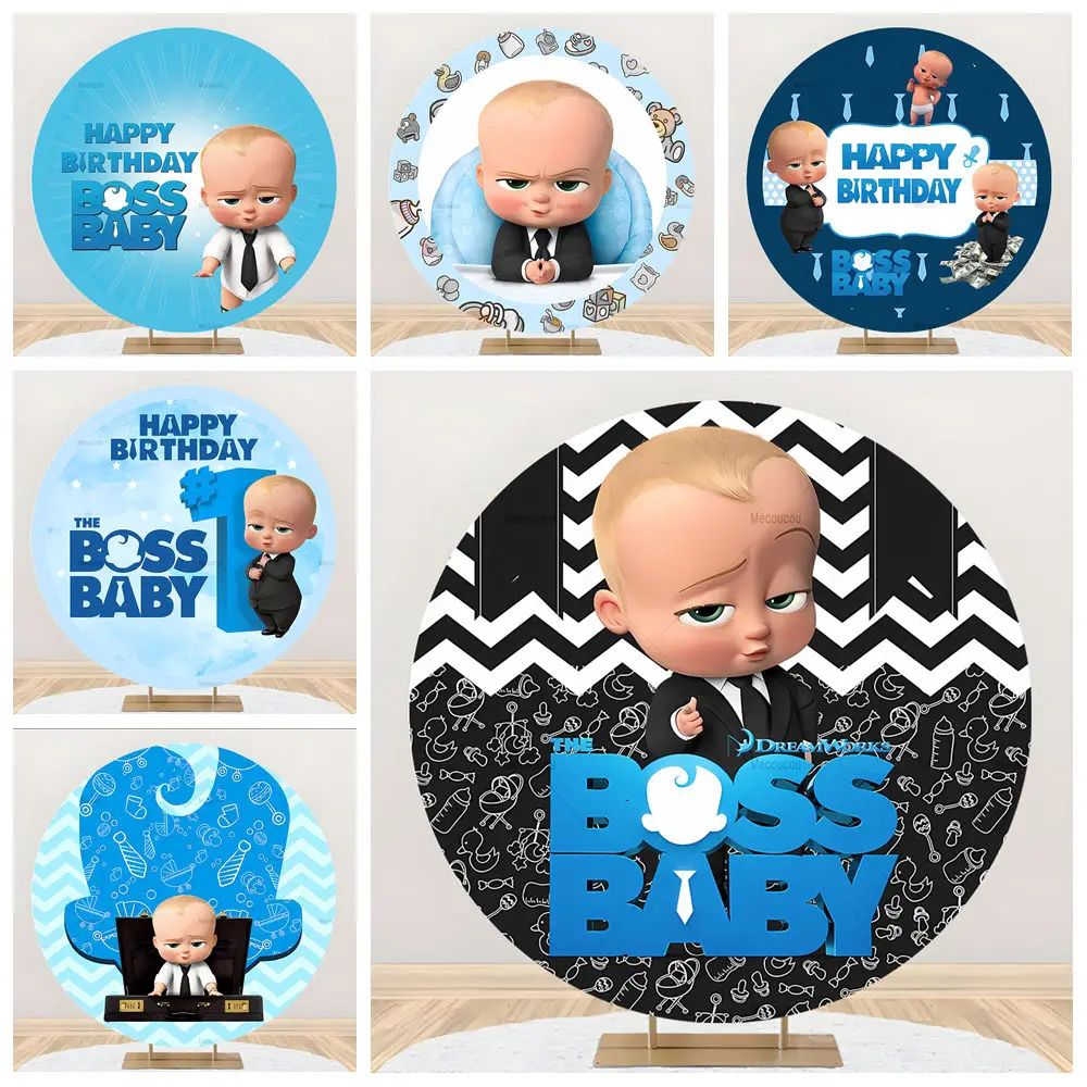 Disney Boss Baby Movie Cartoon Girl Boy Kids Birthday Party Round ...