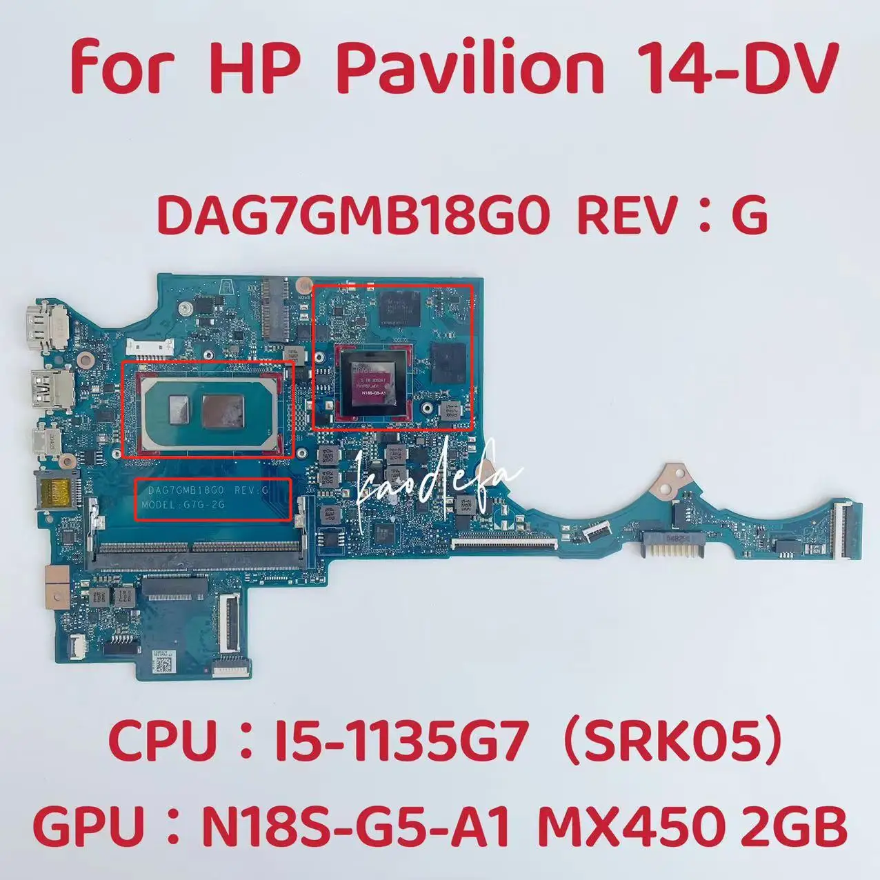 Placa-base-DAG7GMB18G0-para-ordenador-port-til-HP-Pavilion-14-DV-CPU-I5 ...