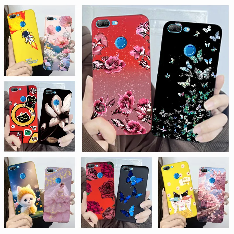 For Honor 9 Lite LLD-L21 LLD-L31 Phone Case Flower Girl Design Soft ...
