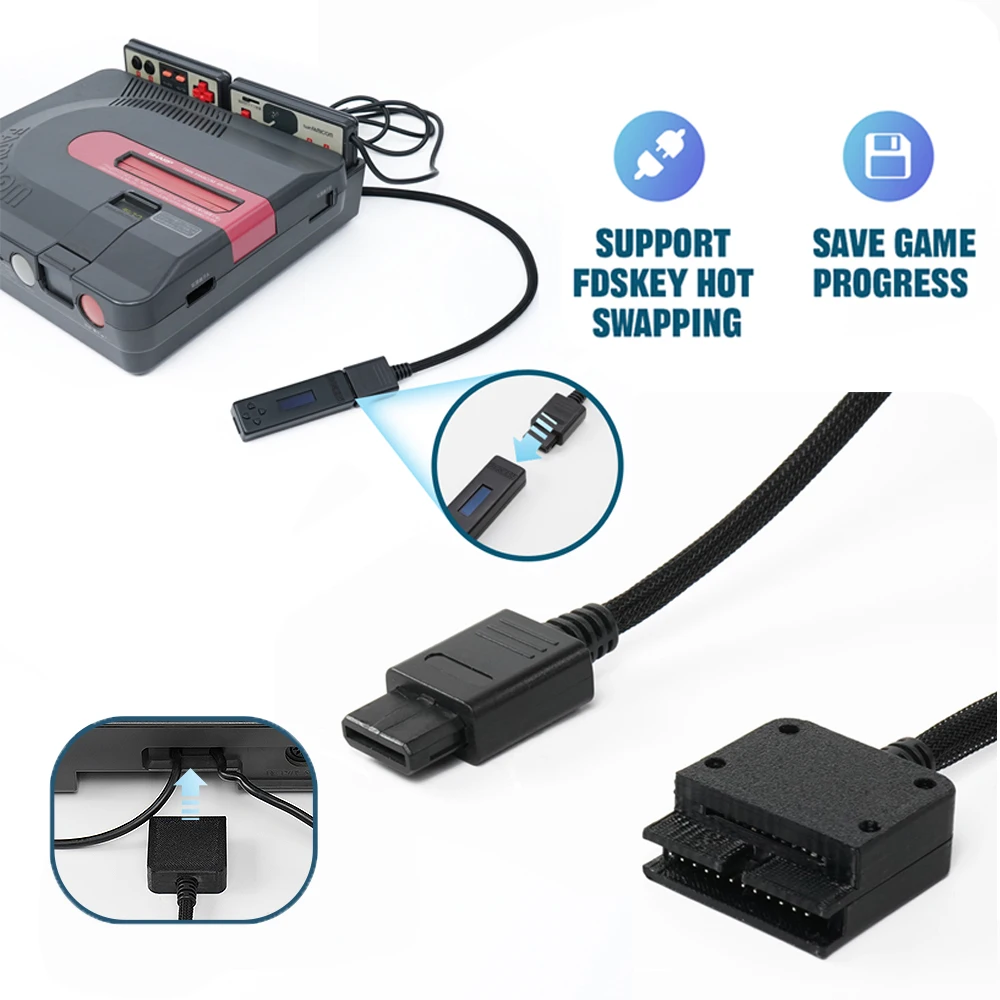 Famicom-Disk-System-Drive-Emulator-Adapter-Cable-For-Sharp-Twin-Famicom ...