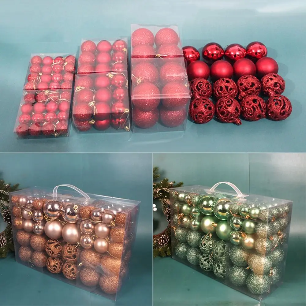 100PCS-Plastic-Christmas-Ball-Set-High-quality-8cm-Suspensable ...