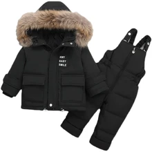 Winter Children Clothing Set Baby Boy Girl Clothes Warm Down Jacket Coat Jumpsuit Snowsuit Kids ...