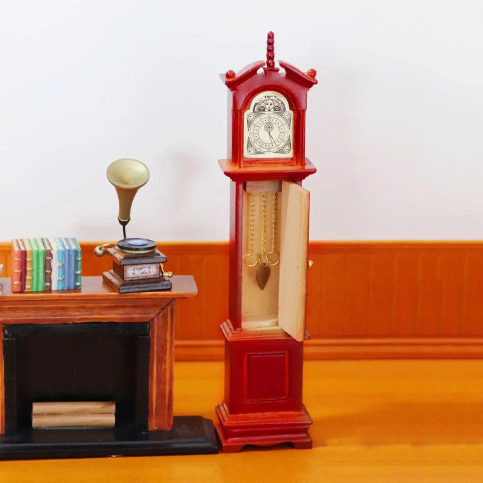 Dollhouse-Furniture-1-12-Scale-Miniature-Grandfather-Clock-Toys-for ...
