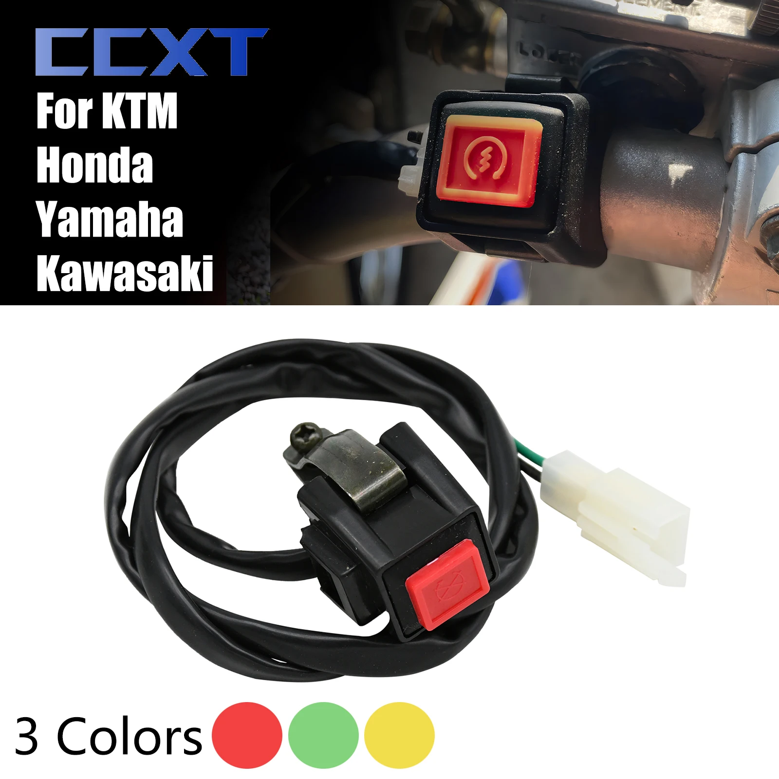 Motorcycle Square Button Switch ON/OFF Engine Starter Switch 22mm ...