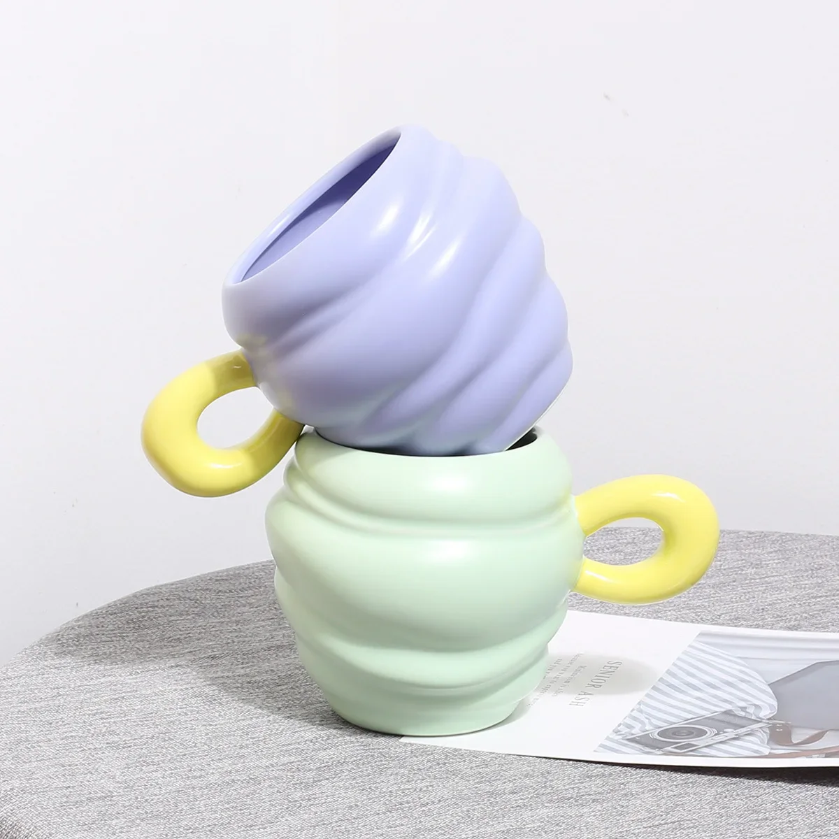 350ml-12oz-Two-Tone-Colorful-Cute-Cups-Girls-Mug-Couple-Water-Cups ...