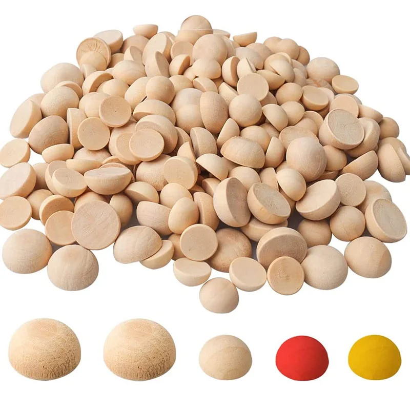5-100Pcs-Natural-Half-Wooden-Beads-10-12-15-20-25-30mm-Half-Unfinished ...