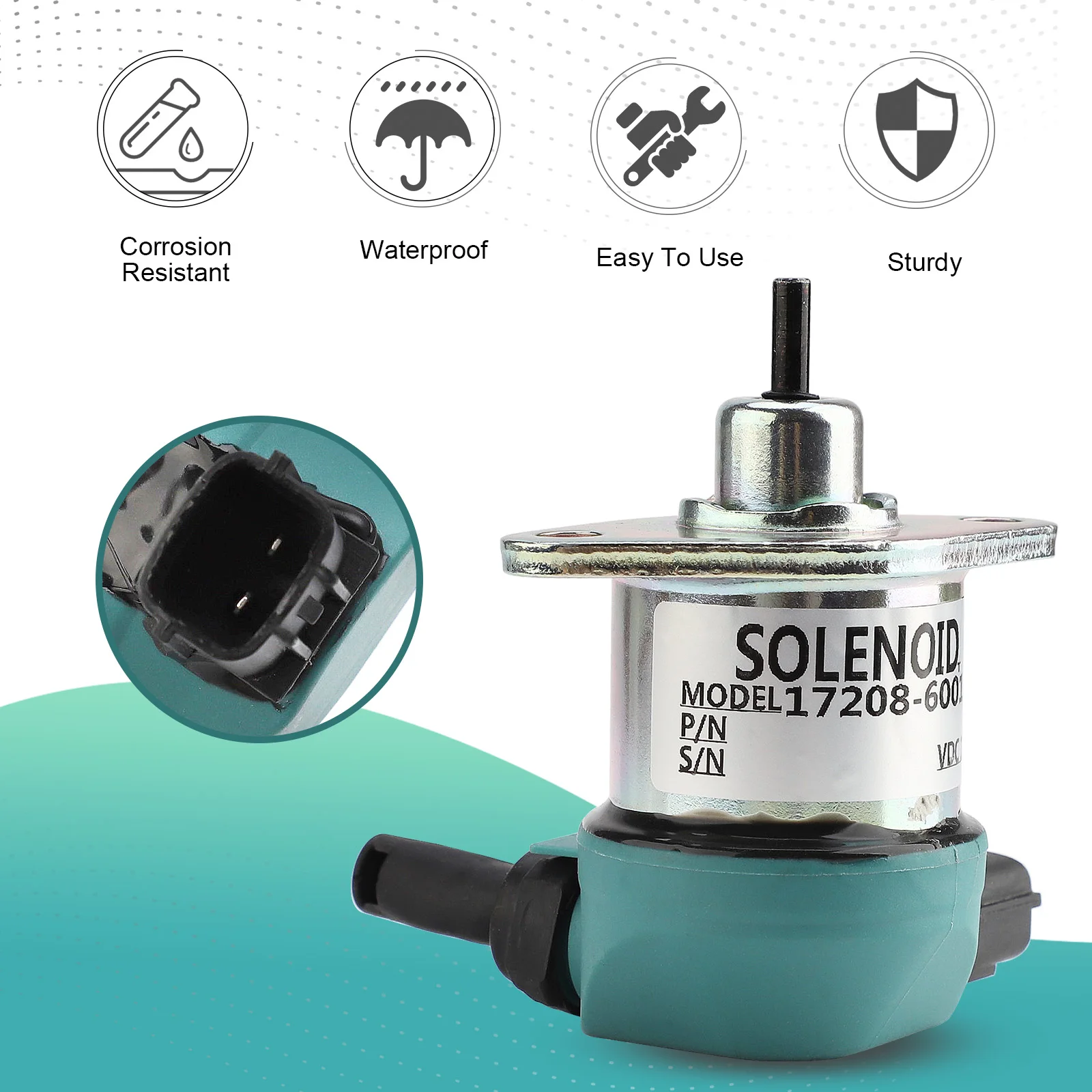 Seats For Kubota Fuel Shut Off Solenoid For Kubota D905, D1005, D1105 ...