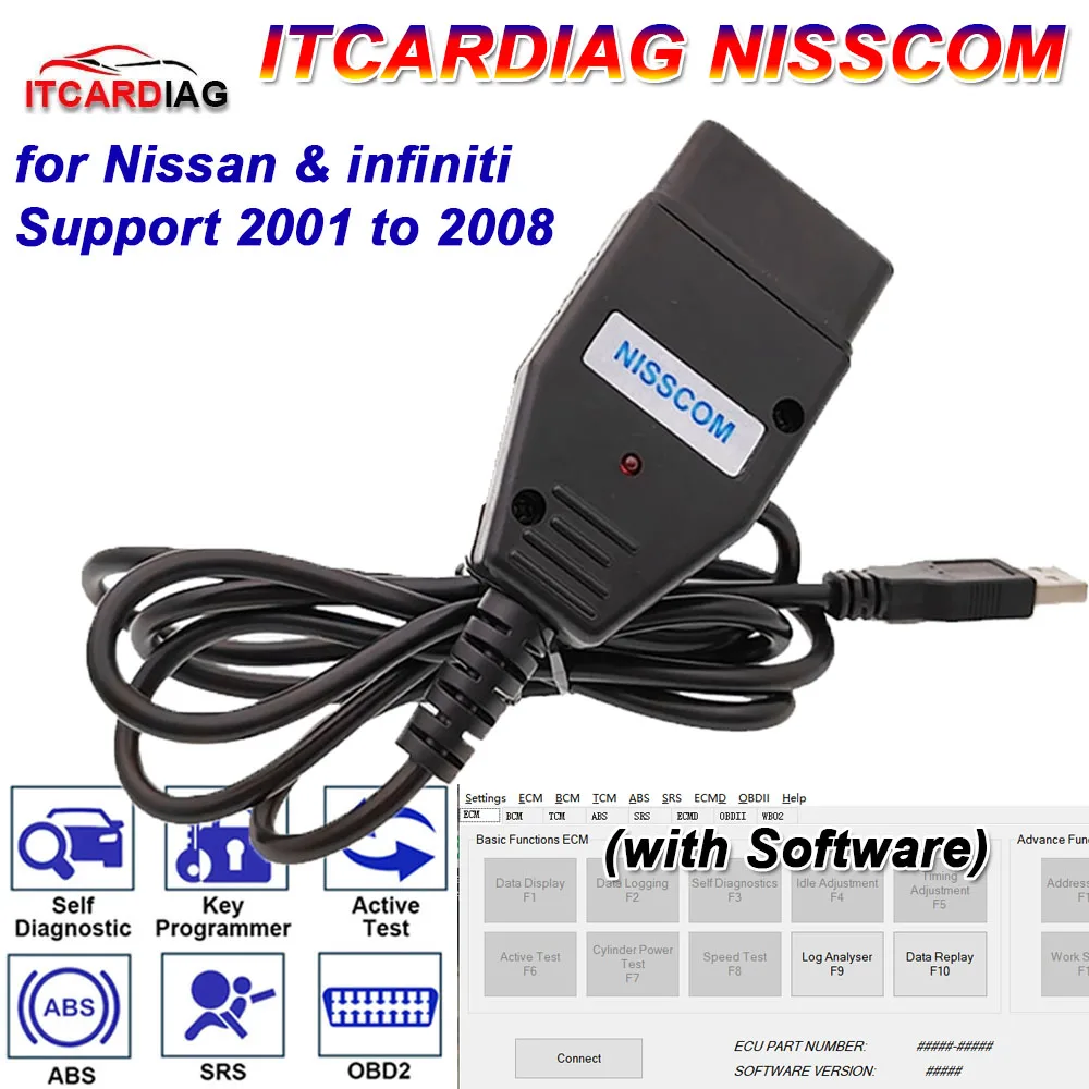 ITCARDIAG NISSCOM for Nissan & Infiniti OBD2 Diagnostic Tool Support ...