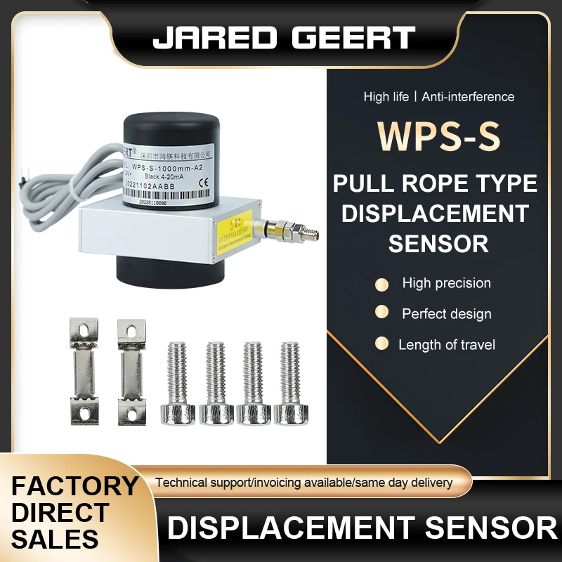 GEERT-WPS-S-Pull-Cord-Displacement-Sensor-Pulse-Pull-Cord-Encoder-Potentiometer-Linear ...