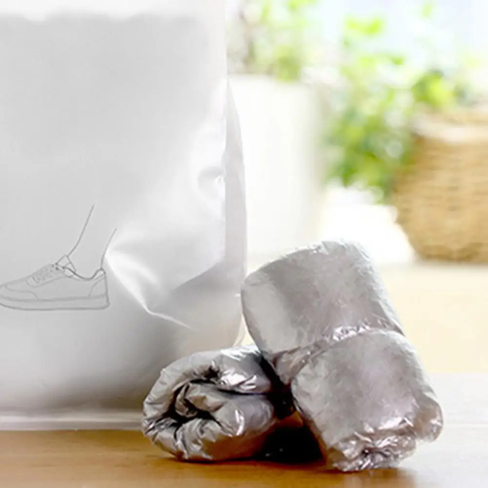 100Pcs-Bag-Simple-Cleaning-Overshoes-Gray-Shoe-Covers-Foldable-Anti ...