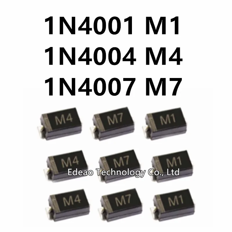 100-500PCS-Lot-NEW-1N4001-M1-1N4004-M4-1N4007-M7-SMA-DO-214AC-SMD ...