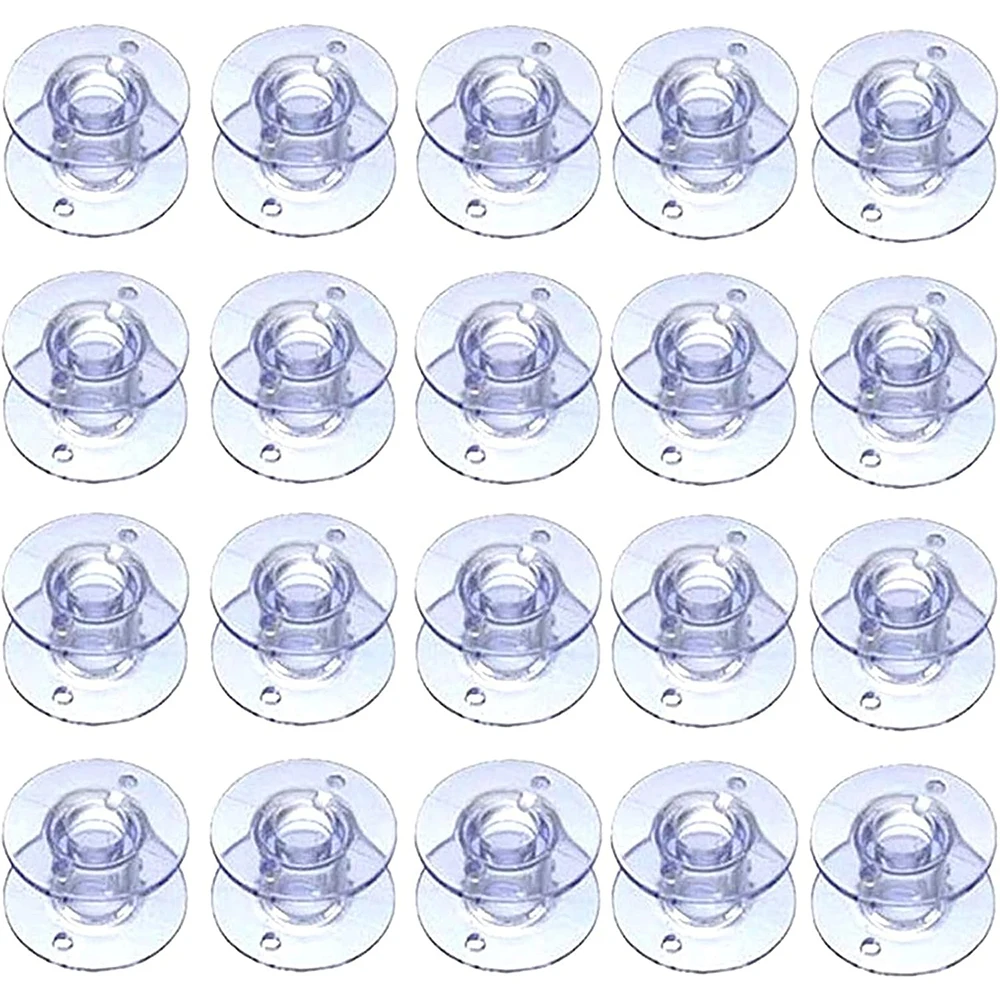 Clear-Plastic-Sewing-Machine-Bobbins-SA156-Universal-Empty-Spool-Bobbin ...