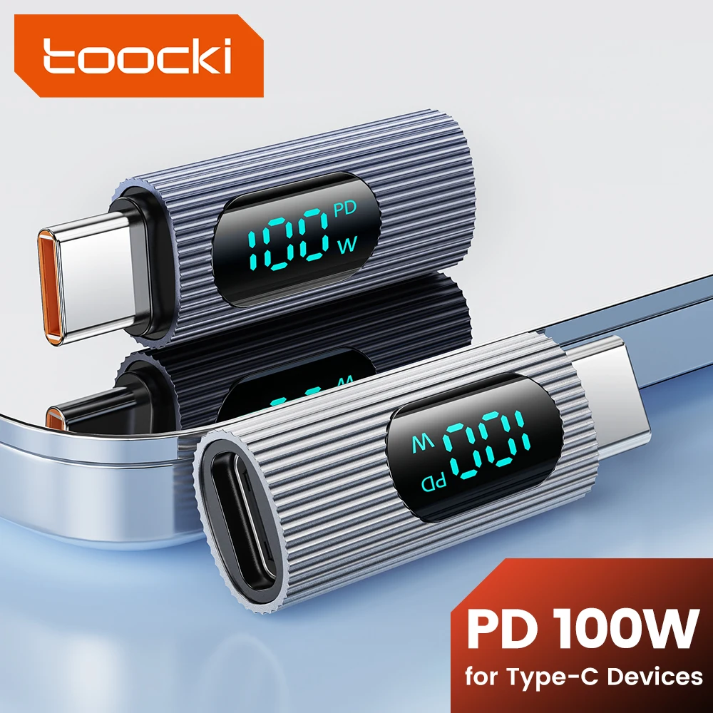 Toocki-USB-C-OTG-Adapter-Digital-Display-100W-Fast-Charging-USB-C-Male ...