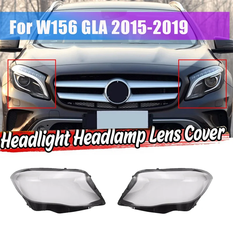 Right-Side-for-Mercedes-Benz-W156-GLA-Class-2015-2019-Headlight-Lens ...