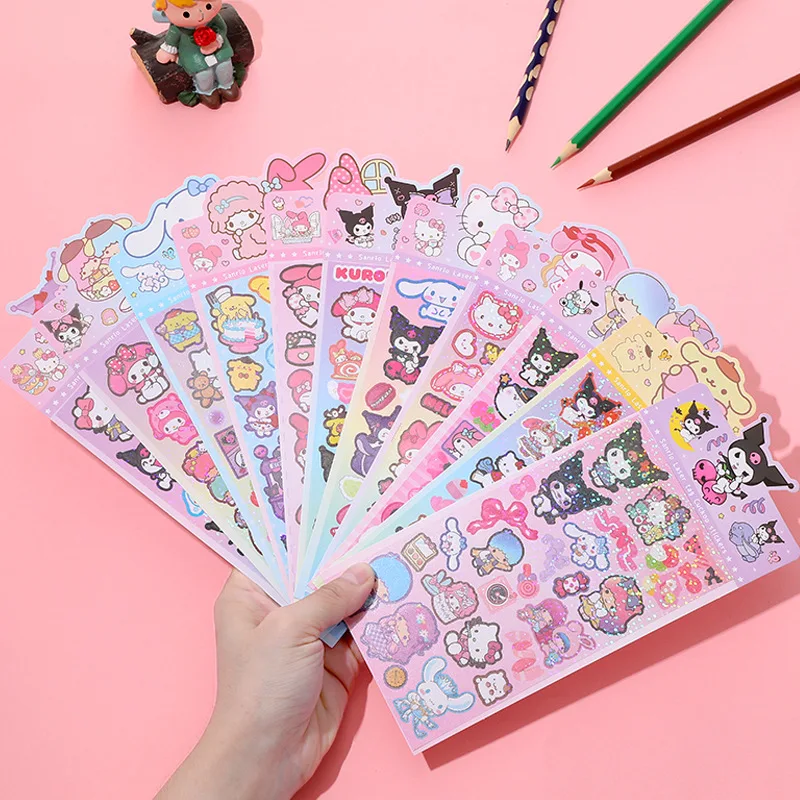 20-50-100pcs-Sanrio-Anime-Sticker-Cartoon-Hello-Kitty-Cinnamoroll ...