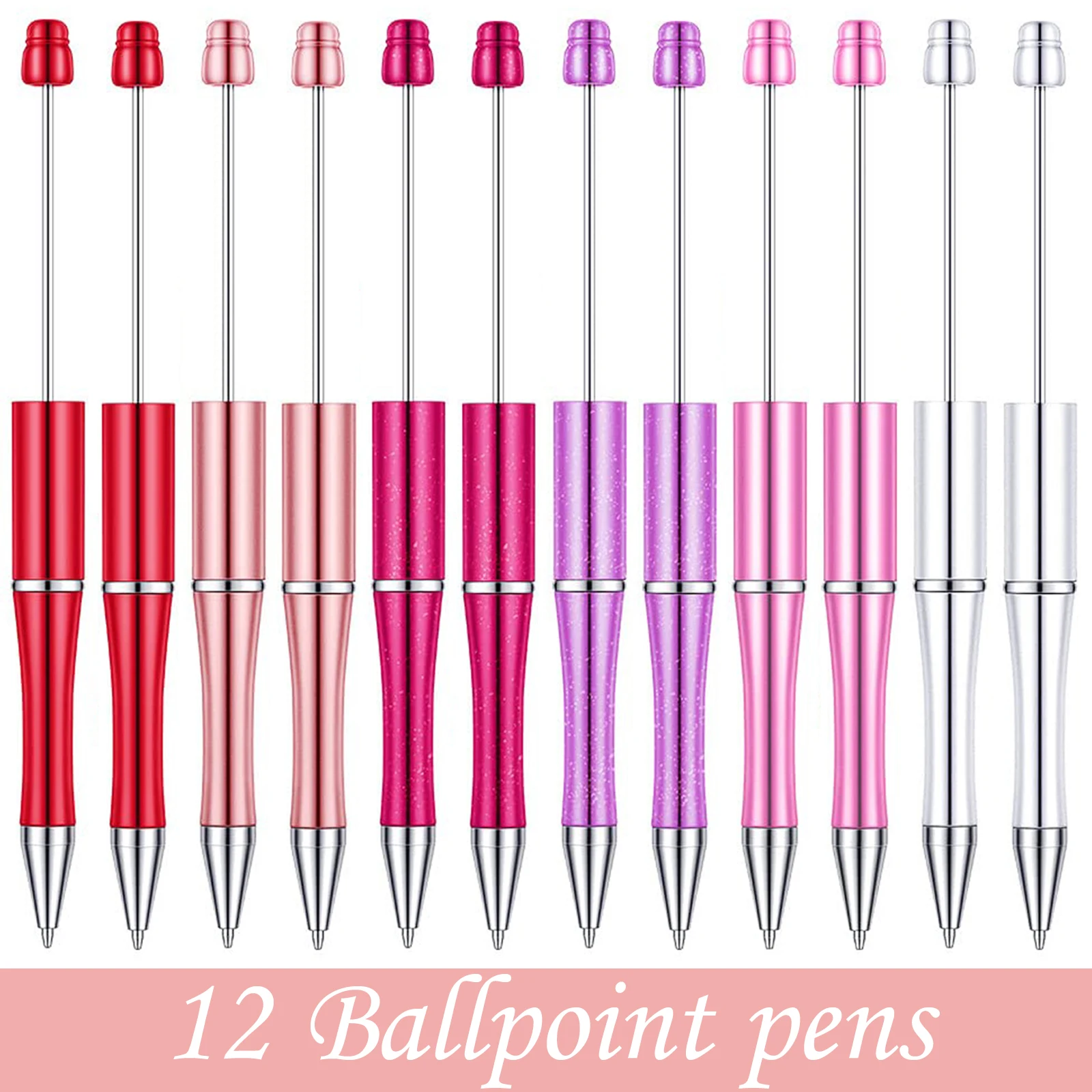 12-Pcs-Beaded-Pen-Gift-Ballpoint-Pen-DIY-Ballpoint-Pens-Office-Birthday ...