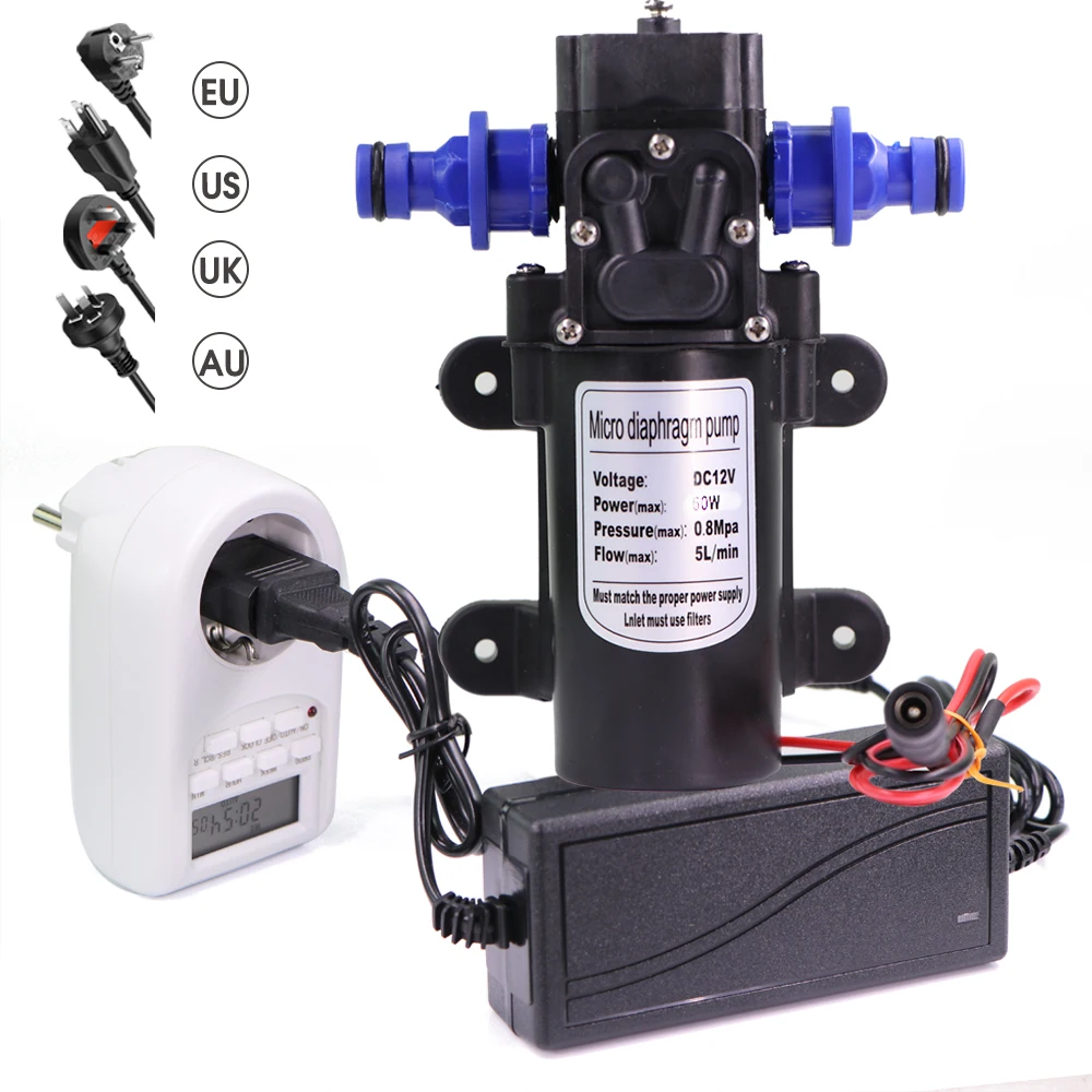 45-100W-DC-12V-Boosting-Diaphragm-Pumps-with-16mm-Nipple-Power-Supply ...