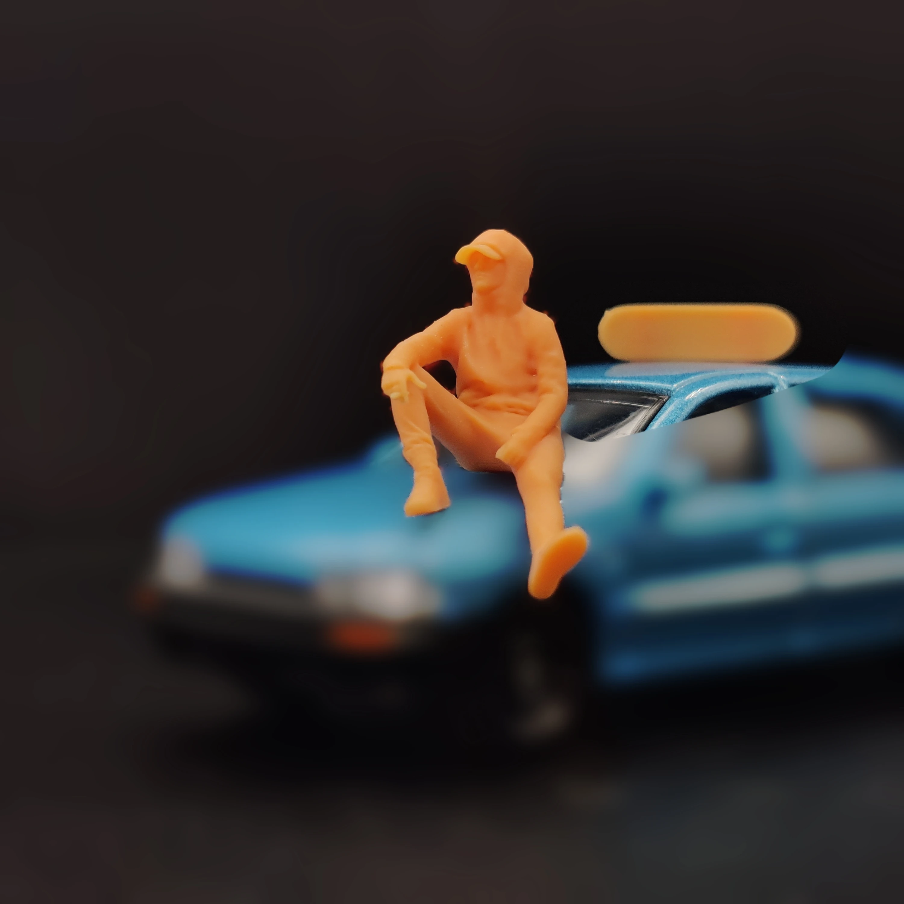 1/64 1/43 Figurines Scale Model Resin Sitting Smoking Skateboard Boy ...